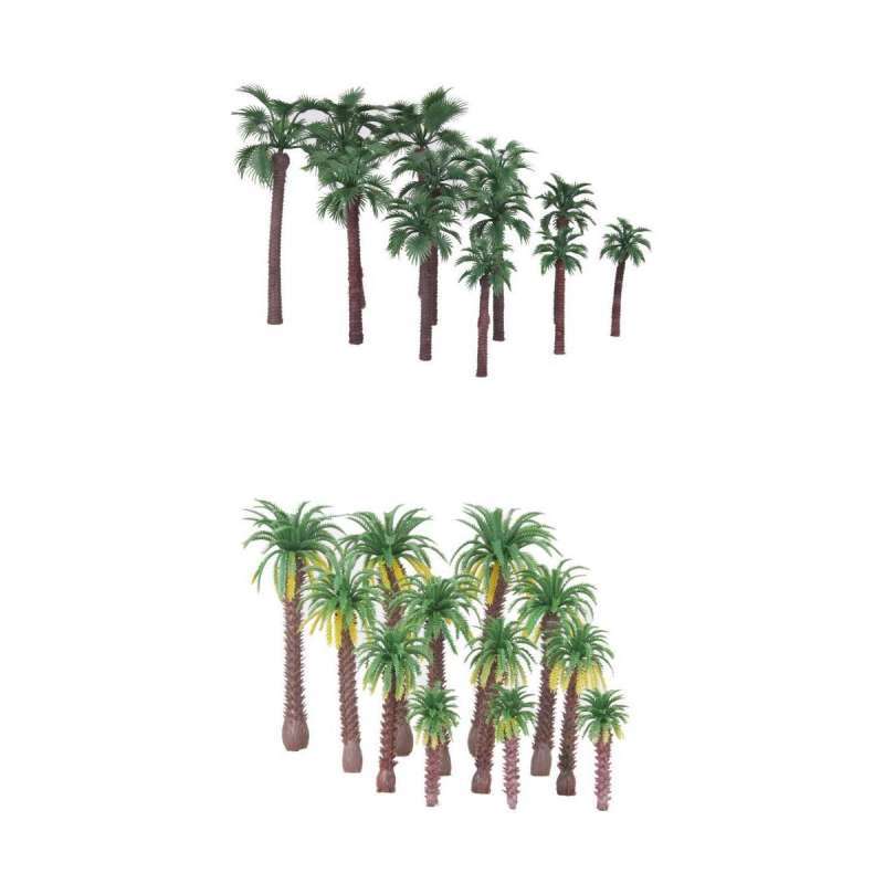 Jual 24PCS Green Model Palm Tree 1:65-1:150 Scale Railway Garden ...