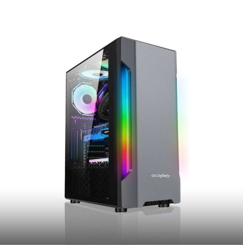 Jual Casing Infinity Flash V2 Tempered Glass Atx Matx Gaming Case Di ...