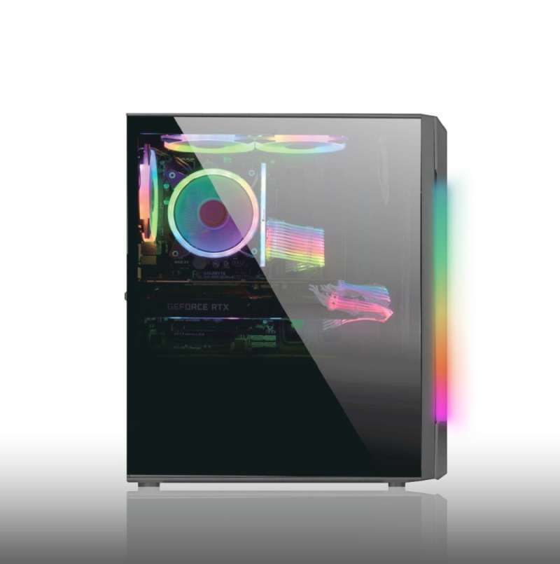 Jual Casing Infinity Flash V2 Tempered Glass Atx Matx Gaming Case Di ...