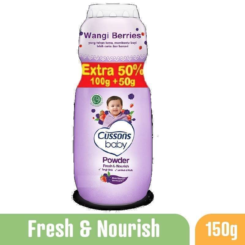 Jual CUSSONS Baby Powder [100+50 g] Ungu Fresh & Nourish wangi Berries ...