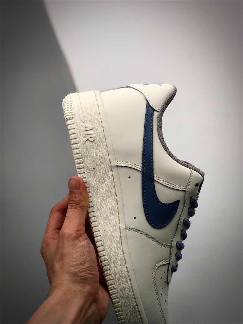 Jual NIKE AIR Force 1 07 Cream Midnight Blue CT2296- 36-45 - 39 di ...