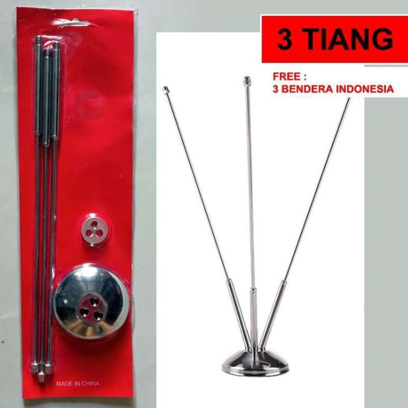 Jual stand tiang bendera meja - Stainless Steel Flag Pole di Seller ...