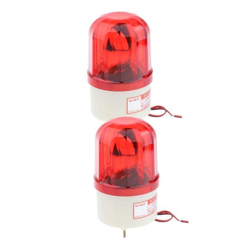Jual Set of 2 Red DC 12V Industrial Signal Alarm Light Rotating Strobe ...