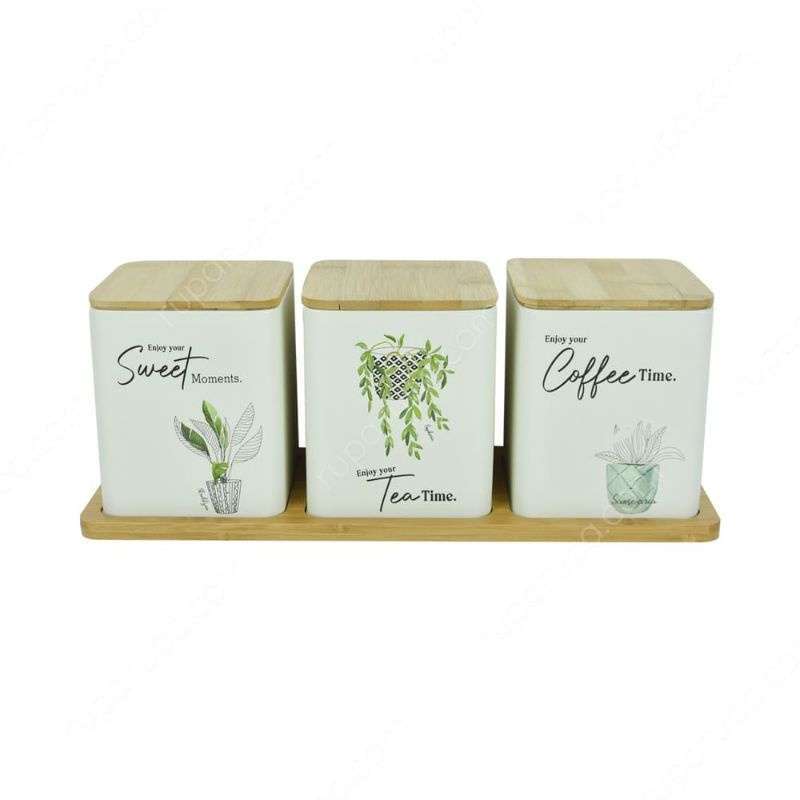 Jual NZK_Canister Set + Tray INFORMA||Toples Gula Kopi Teh||Toples ...