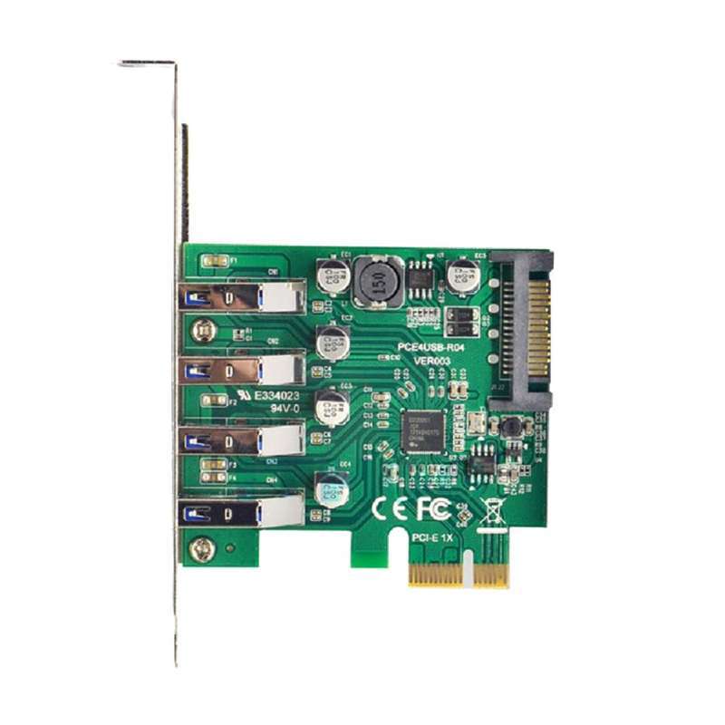 Jual 4 Port USB 3.0 PCI-e Expansion Card PCI Express Interface PCIe Hub ...