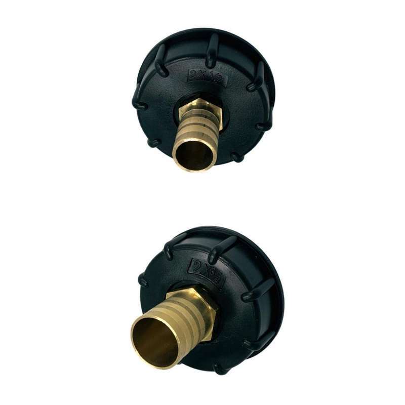 Jual 2x IBC 1000L Water Tank Tap Connector 1/2 3/4 Brass Hose Adapter ...