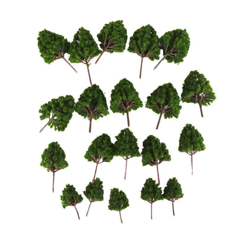 Promo 20PCS Model Railroad Trees HO Train Layouts N Scale Layouts 1:75 ...