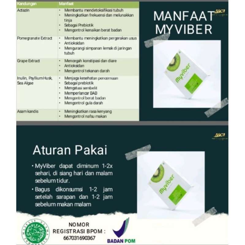 Jual Myviber Myfiber Mci Pelangsing Dan Detox Fiber Herbal Diet Rasa ...