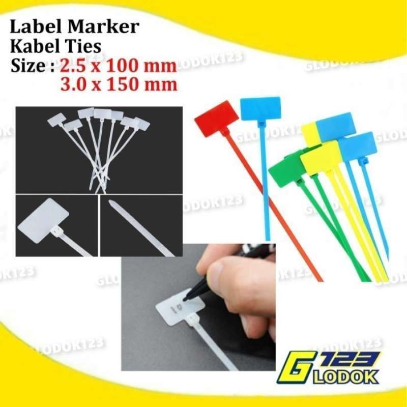 Jual Kabel Tis Tie Ties Cable Label Maker Marker Name Tag Label ...