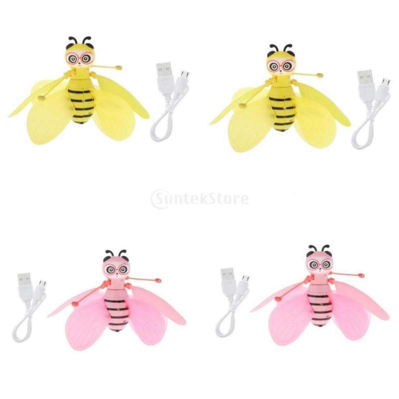 Promo 4 Set Flying Bee Kids Toy Hand Controlled Helicopter Infrared ...