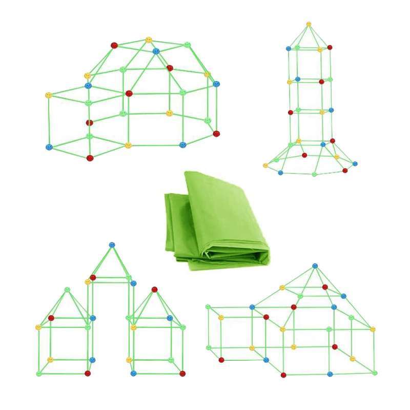 Jual 120 Piece Kids Fort Childrens Toy, Kids Fort Building Kit Diy ...