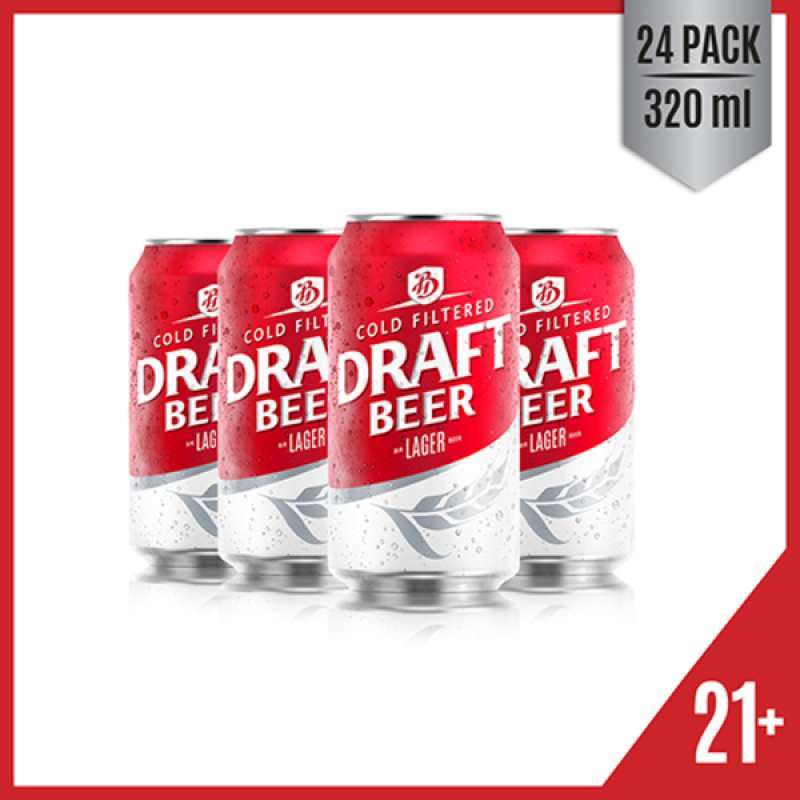 Promo Draft Beer Lager 320 ml / Bir Lager ( 24 Can / 24 Kaleng ) Diskon ...
