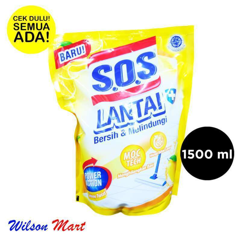 Promo SOS PEMBERSIH LANTAI LEMON TWIST 1500 ML 1,5 LITER REFILL Diskon ...