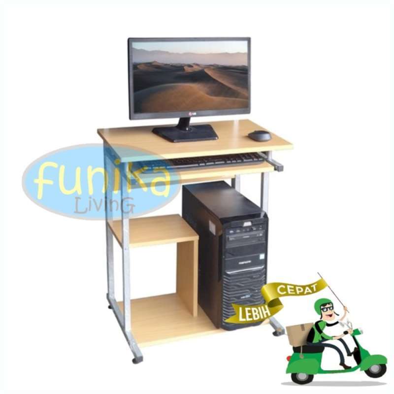 Jual Rak Meja Komputer Printer Rangka Besi Huga 904 Beech Minimalis ...