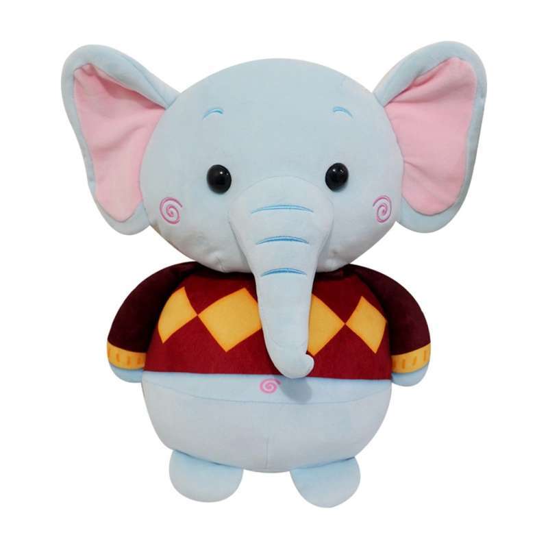 Jual Boneka jumbo Gajah Elephant Sit Tam-Tam Soft Blue warna biru muda ...