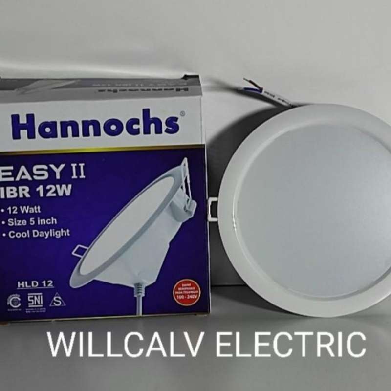 Jual LAMPU DOWNLIGHT LED HANNOCHS EASY 2 12W 12WATT 12 W BULAT CAHAYA ...