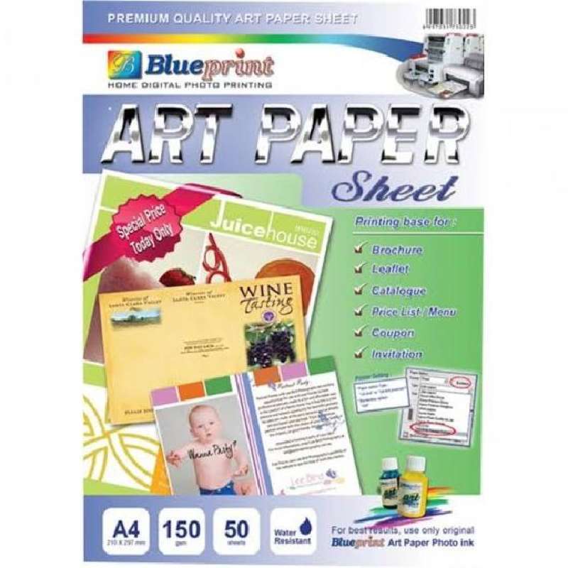 Jual Blueprint Ap-a4150 Art Paper Kertas Brosur A4 150gsm Di Seller Atk ...
