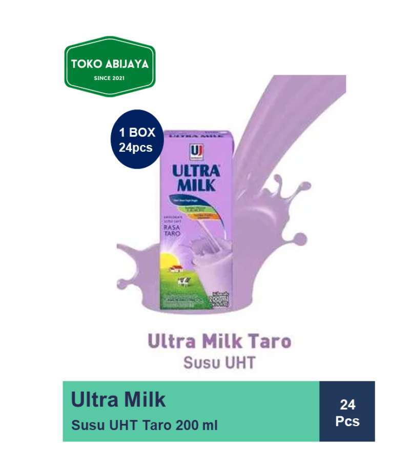 Jual Susu Ultra UHT Taro 200 ml 1 Dus (24 Pcs) di Seller Toko Abijaya - Mampang, Kota Depok | Blibli