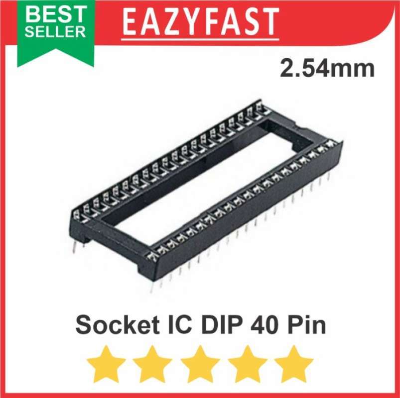 Jual Socket IC 40P 40 P Pin Kaki DIP Wide Soket Rumah Dudukan Adapter ...