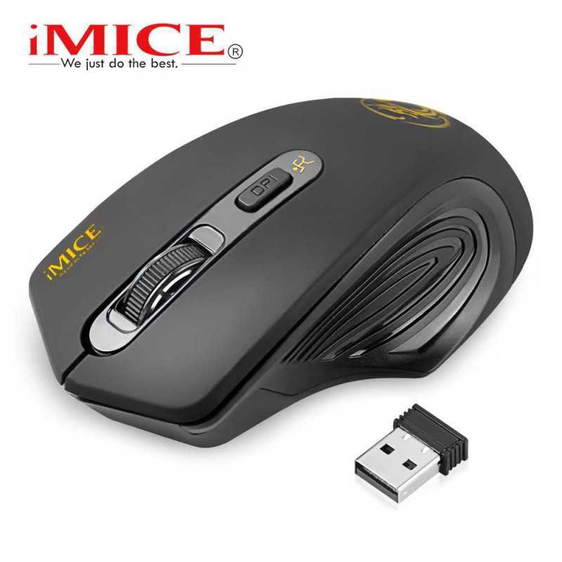 Jual iMice Ergonomic Wireless Gaming Mouse 2000 DPI - E-1800 Hitam ...