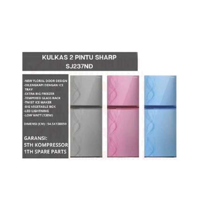 Jual Kulkas Sharp 2 Pintu Type 50 Original, Murah & Diskon Maret 2024 ...
