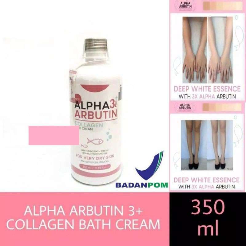 Jual Alpha Arbutin 3 Plus Whitening Collagen Bath Cream Sabun Cair ...