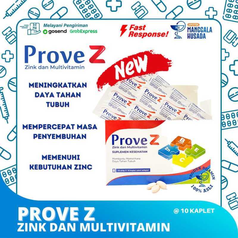 Jual PROVE Z ZINK & MULTIVITAMIN PER STRIP @ 10 KAPLET di Seller APOTEK ...
