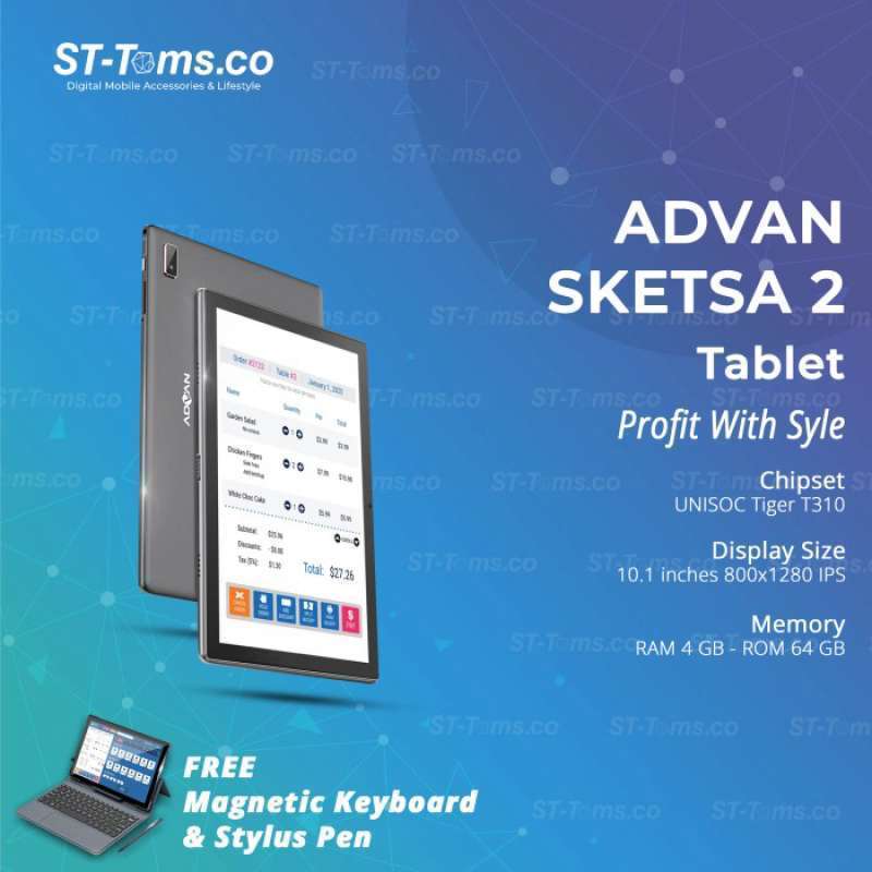 Jual Advan Tablet Sketsa2 / Sketsa 2 10.1 IPS Display With Tiger T310 ...