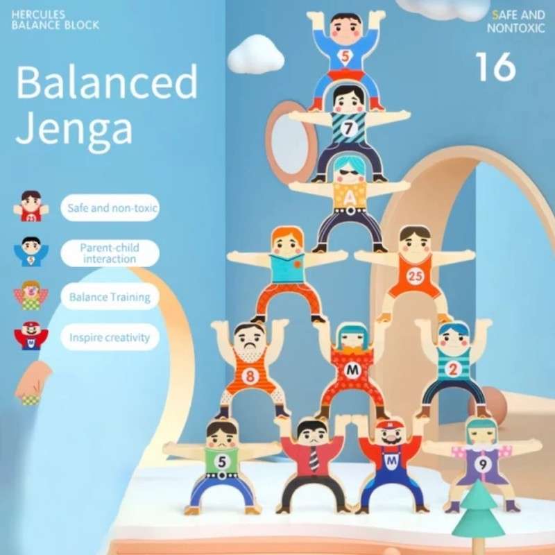 Jual Mainan Edukasi Latihan Keseimbangan Jenga ~ BALANCE JENGA HERCULES ...