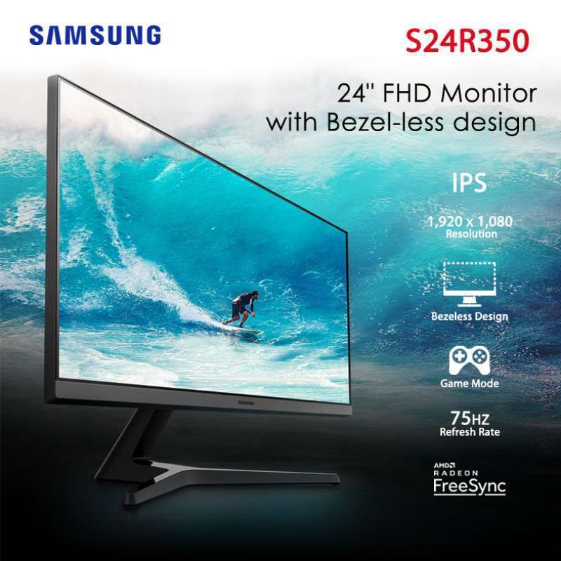 Promo Samsung LED Monitor 24 S24R350 IPS 24R350 75Hz-original produk ...
