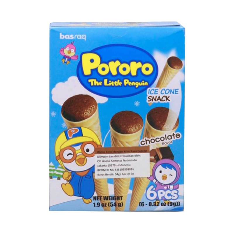 Jual PORORO Ice Cone Chocolate Snack [54 g] di Seller Papaya Fresh ...
