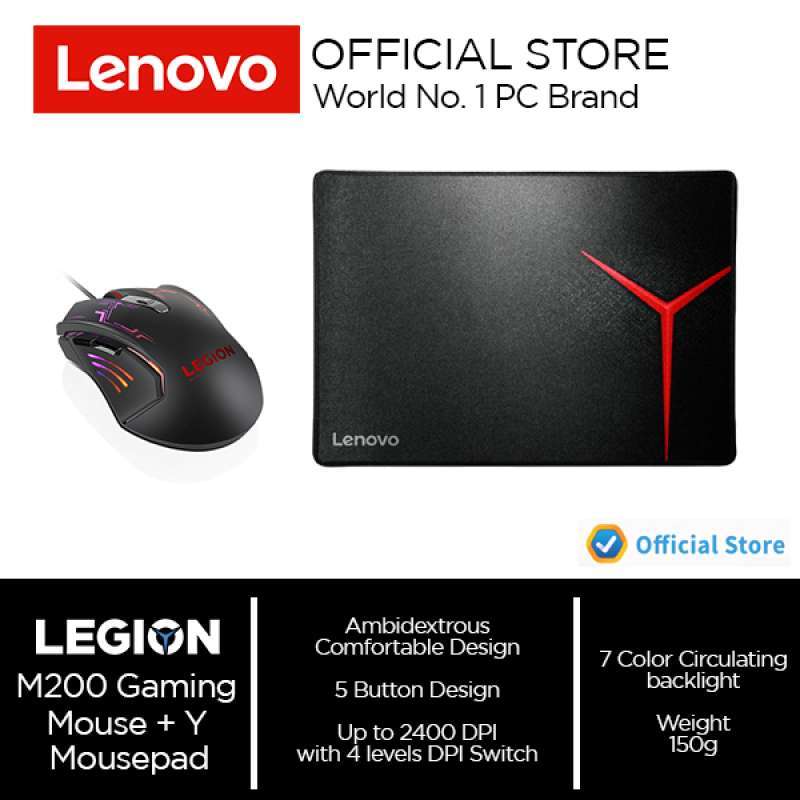 Jual Lenovo Legion M200 Gaming Mouse + Y Mousepad di Seller Lenovo Yoga ...