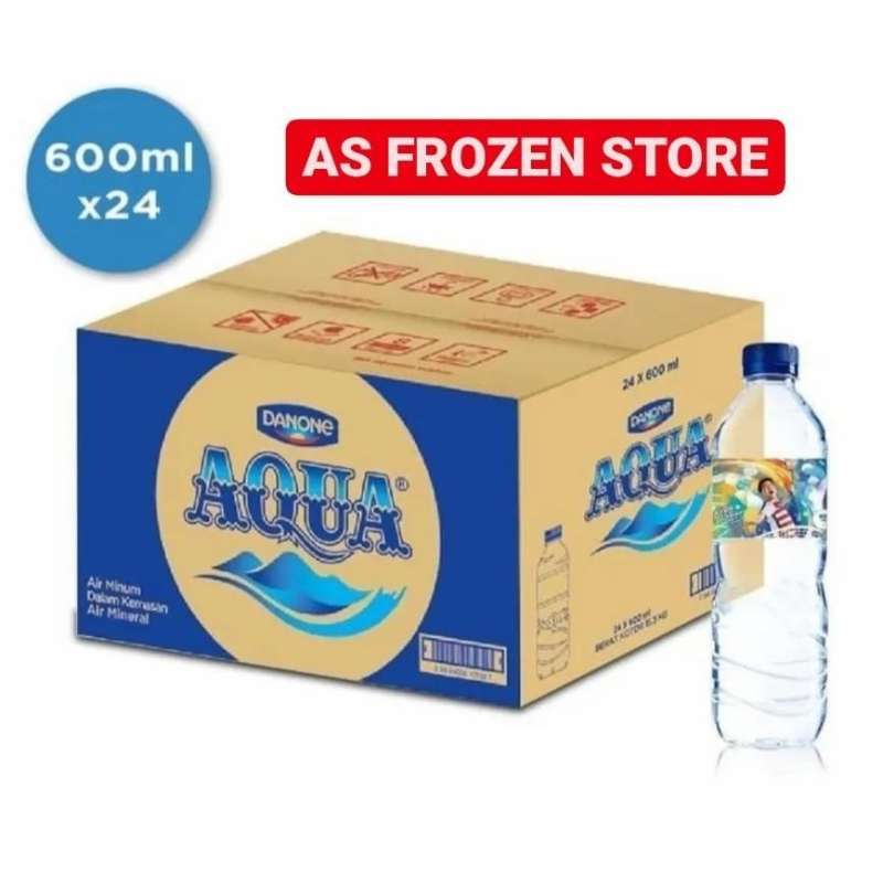 Jual Aqua 600ml / Aqua Botol 600ml / Aqua Air Mineral 600ml 1 Dus 24 ...