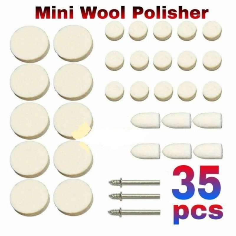 Jual Wool Felt Mata Bor Poles Buffing Polishing Mini Grinder Tuner Di ...