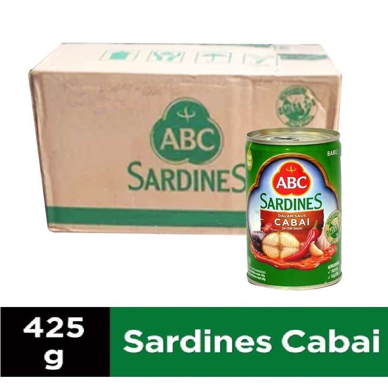 Jual ABC Sarden Makanan Kaleng [425 gr / 24 Kaleng / Karton] di Seller ...