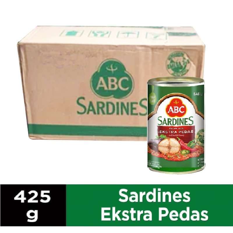 Promo ABC Sarden Makanan Kaleng [425 gr / 24 Kaleng / Karton] Diskon 5% ...