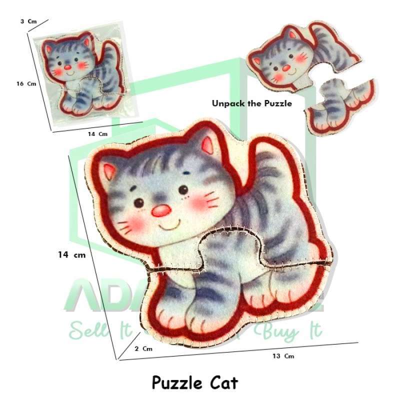 Promo MURAH Puzzle Puzle Pazel Kucing Sapi Jeruk Buah Buahan Hewan ...