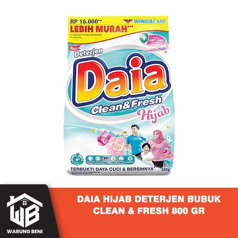 Jual Daia Hijab Deterjen Bubuk Clean & Fresh 800 gr di Seller Warung Beni - Bintaro, Kota ...