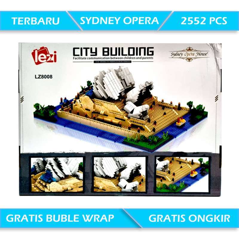 Jual Sydney Opera House Building Blocks Nano Block Brick Land Mark ...