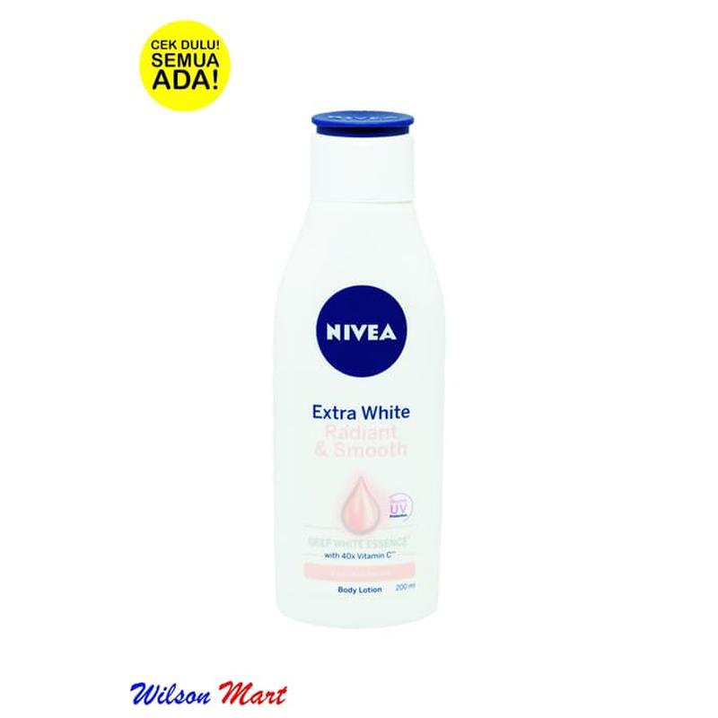 Promo NIVEA EXTRA WHITE RADIANT AND SMOOTH BODY LOTION 200 ML Diskon 3% ...