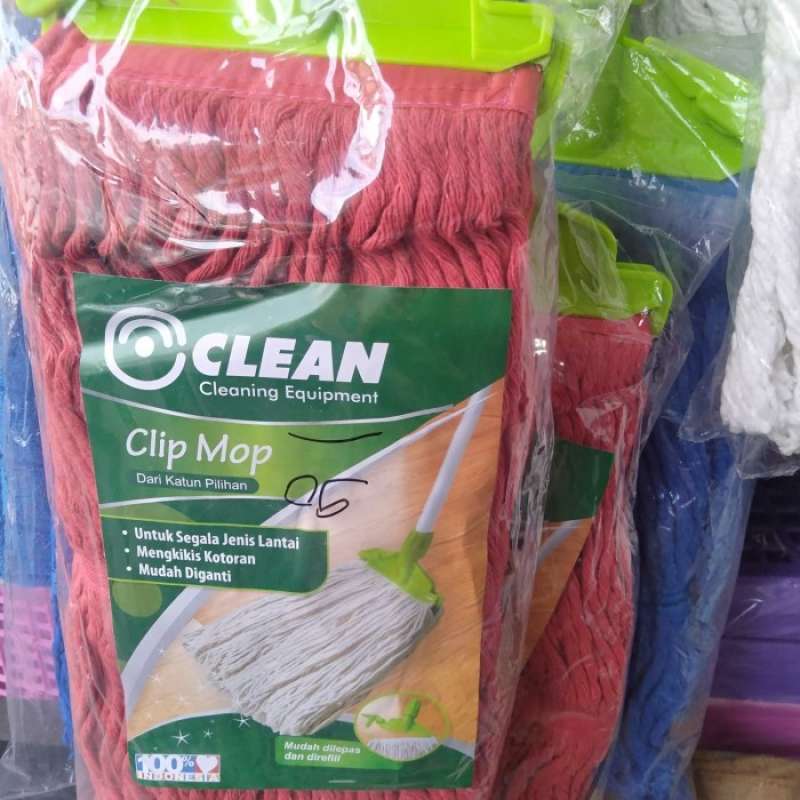 Jual Pel Lantai Jepit Gagang Stainless Warna Merah Merk Clean Di Seller ...
