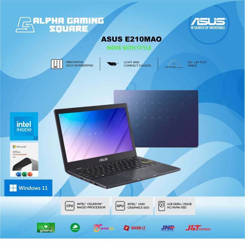 Jual Laptop Asus E210MAO-HD427-429-Intel Celeron N4020/4GB/SSD 256GB/11 ...