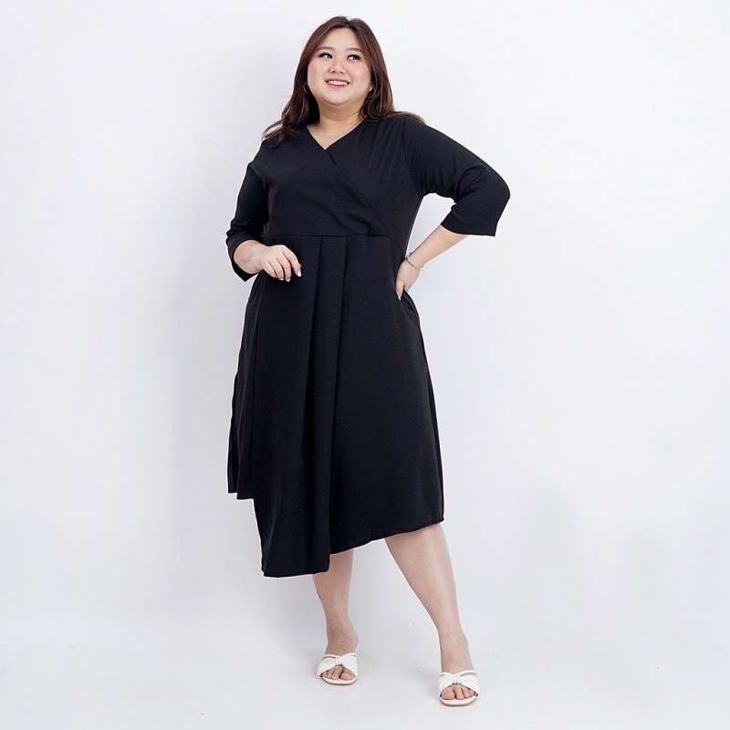 Promo Baju Dress Jumbo Rample Wanita Bigsize Ld 120cm Xxl Xxxl Over ...