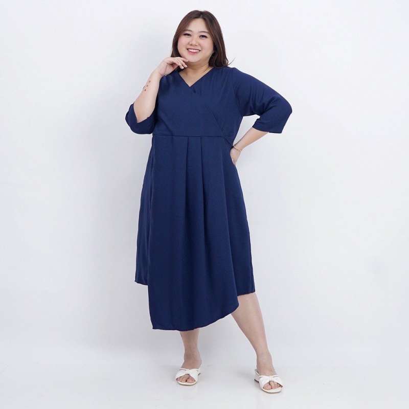 Promo Baju Dress Jumbo Rample Wanita Bigsize Ld 120cm Xxl Xxxl Over ...