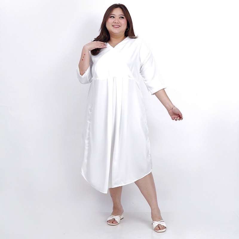 Promo Baju Dress Jumbo Rample Wanita Bigsize Ld 120cm Xxl Xxxl Over ...