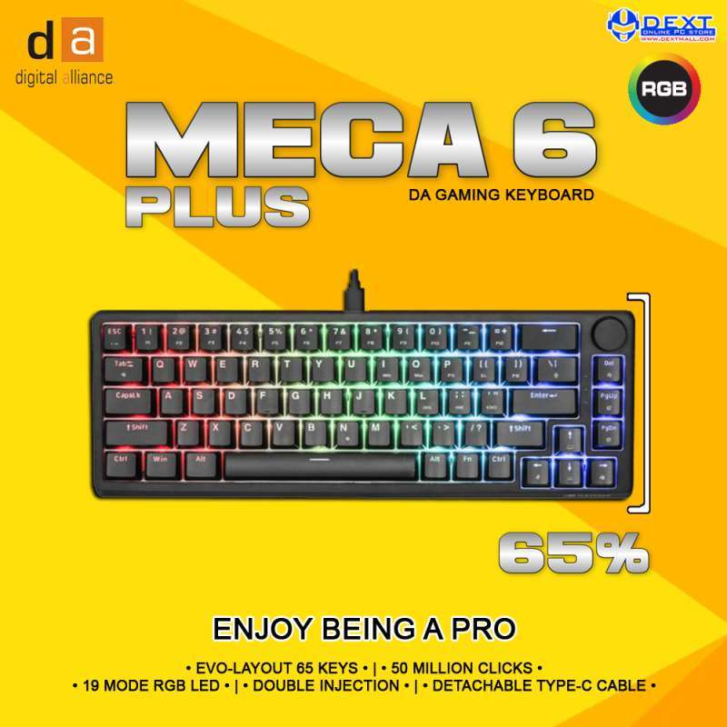 Jual Digital Alliance Meca 6 Plus 65% RGB Mechanical Gaming Keyboard - Switch Brown di Seller ...