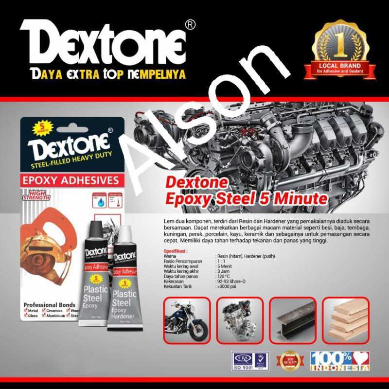 Jual Lem Dextone Lem Besi / plastic Epoxy Adhesives 5 mins (48 grm) di ...
