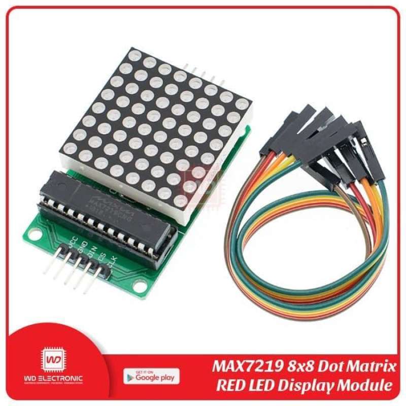 Jual MAX7219 DOT MATRIX LED DISPLAY 8x8 MODULE di Seller EasyWare ...