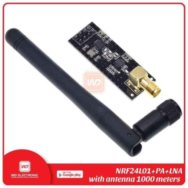 Jual NRF24L01 PA LNA SMA Wireless Transceiver Antenna 2.4Ghz 1 Km di ...