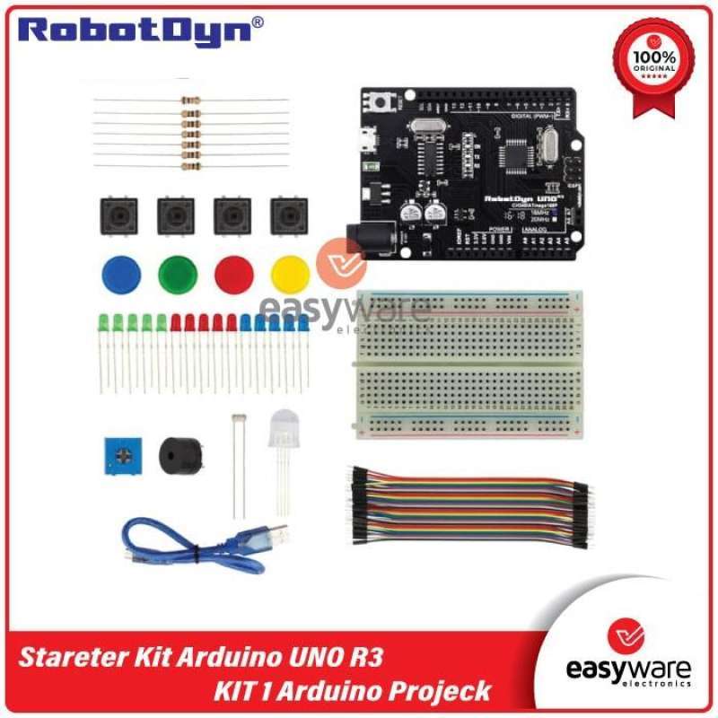 Jual Robotdyn Starter Kit For Arduino Uno R3 Kit 1 Arduino Projecks Di